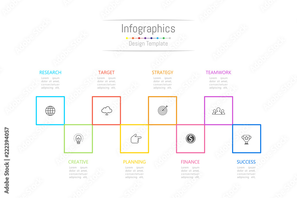 Fototapeta mapa świata dla dzieci Infographic design elements for your business data with 8 ...