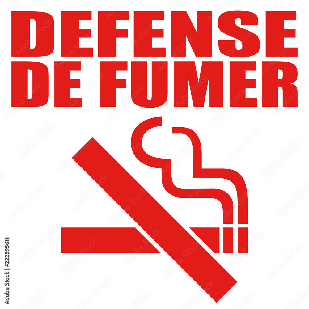 Logo défense de fumer. Stock Vector | Adobe Stock