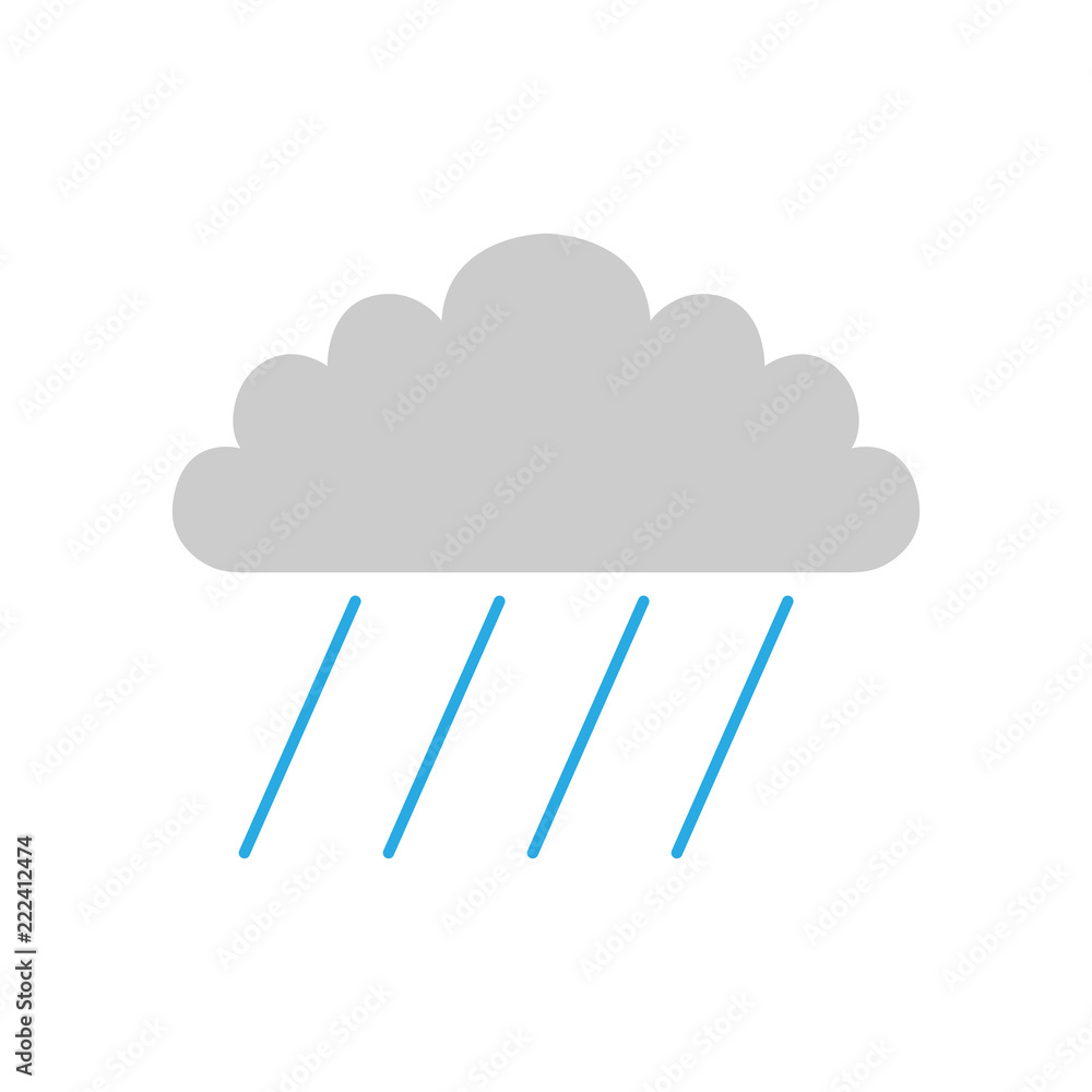 RAINFALL symbol. CLOUD and RAIN. Weather forecast icon. Vector. Stock ...