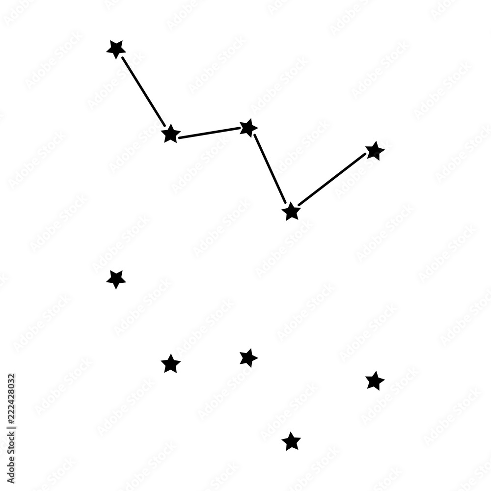 Constellation Cassiopeia. vector illustration. Stock Vector | Adobe Stock