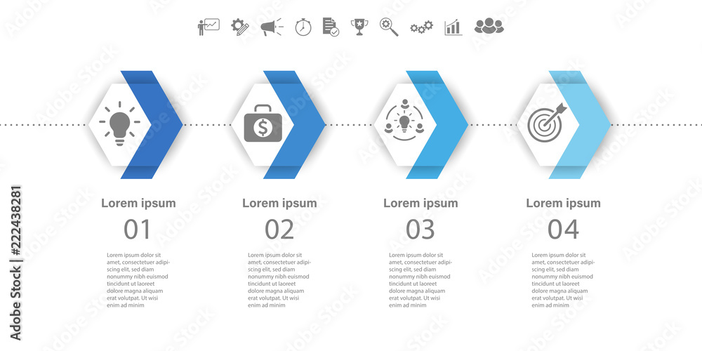 4 Steps arrow infographic Stock Vector | Adobe Stock
