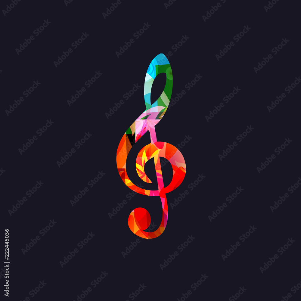 Colorful Treble Clef