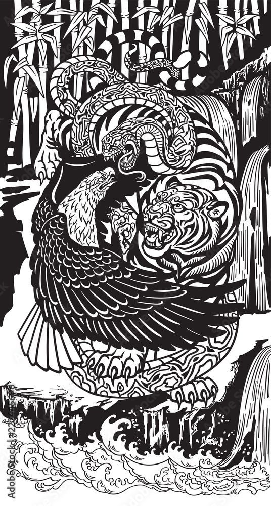 Eagle And Snake Coloring Pages