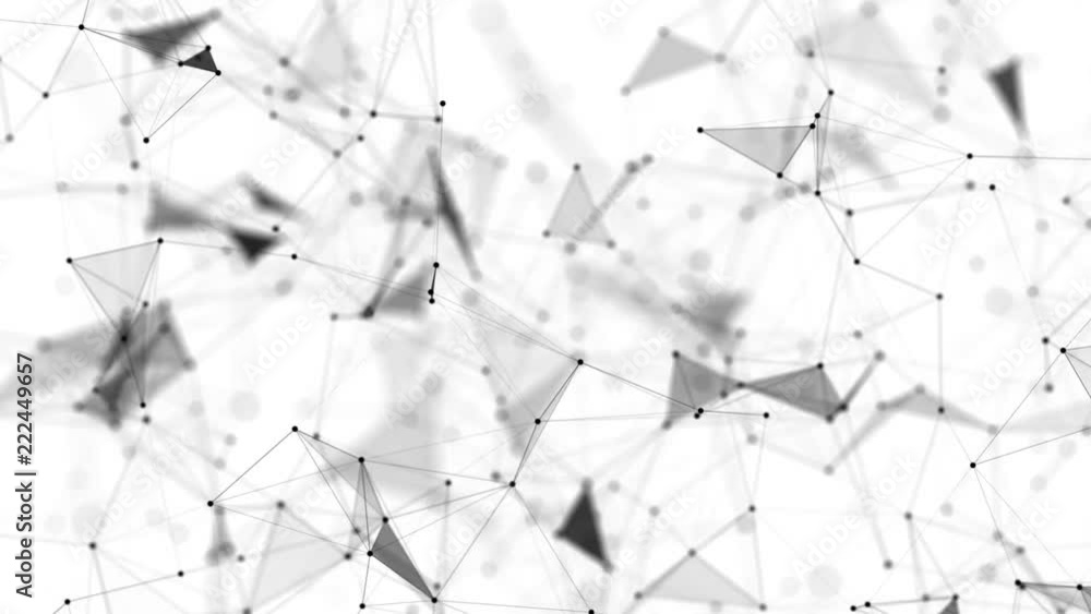 The disappearance of figures.Abstract digital data nodes and connection paths within any type of ...