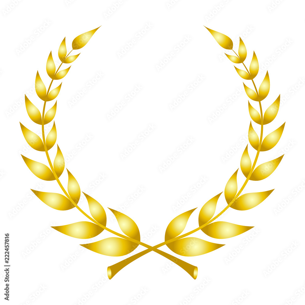 Vecteur Stock Laurel wreath icon. Emblem made of laurel branches ... Vecteur Stock Laurel wreath icon. Emblem made of laurel branches ...