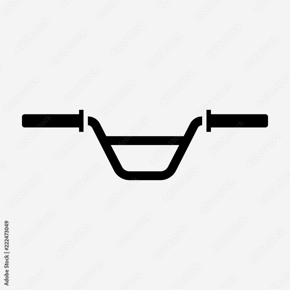 Outline beautiful bicycle handlebar vector icon Stock Vector | Adobe Stock