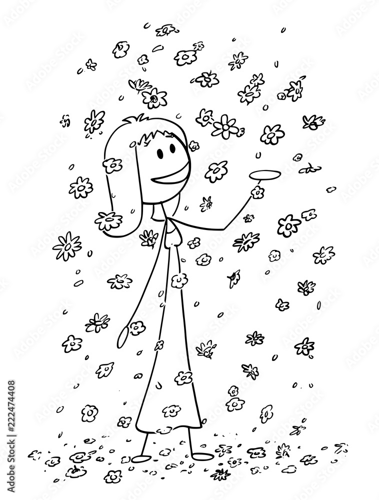 Daydreaming Girl Drawing
