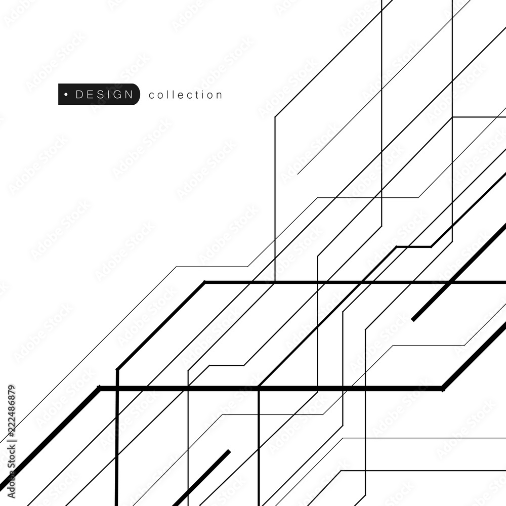 Vector lines concept pattern and technology modern background Stock ...
