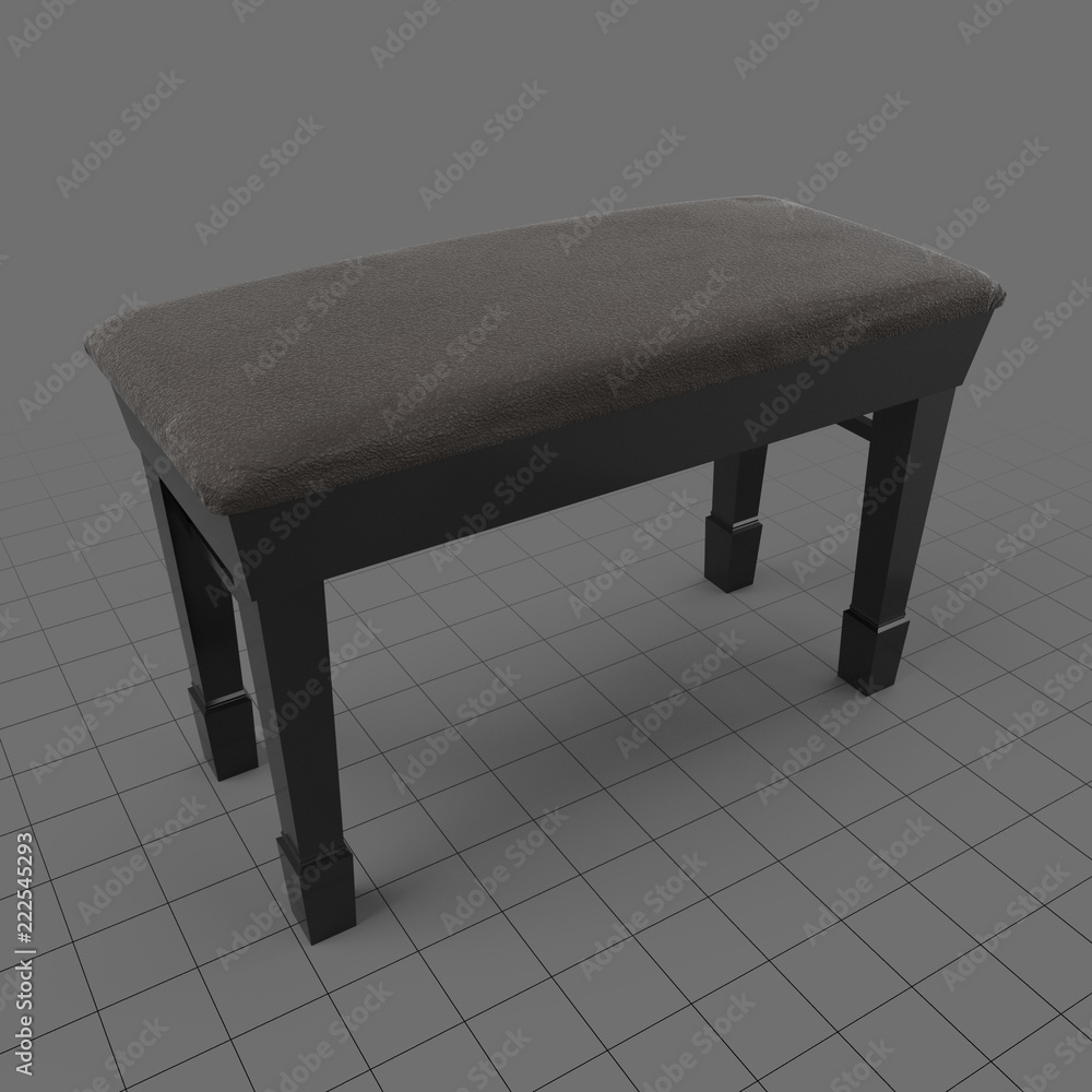 Grand piano bench Stock 3D asset | Adobe Stock