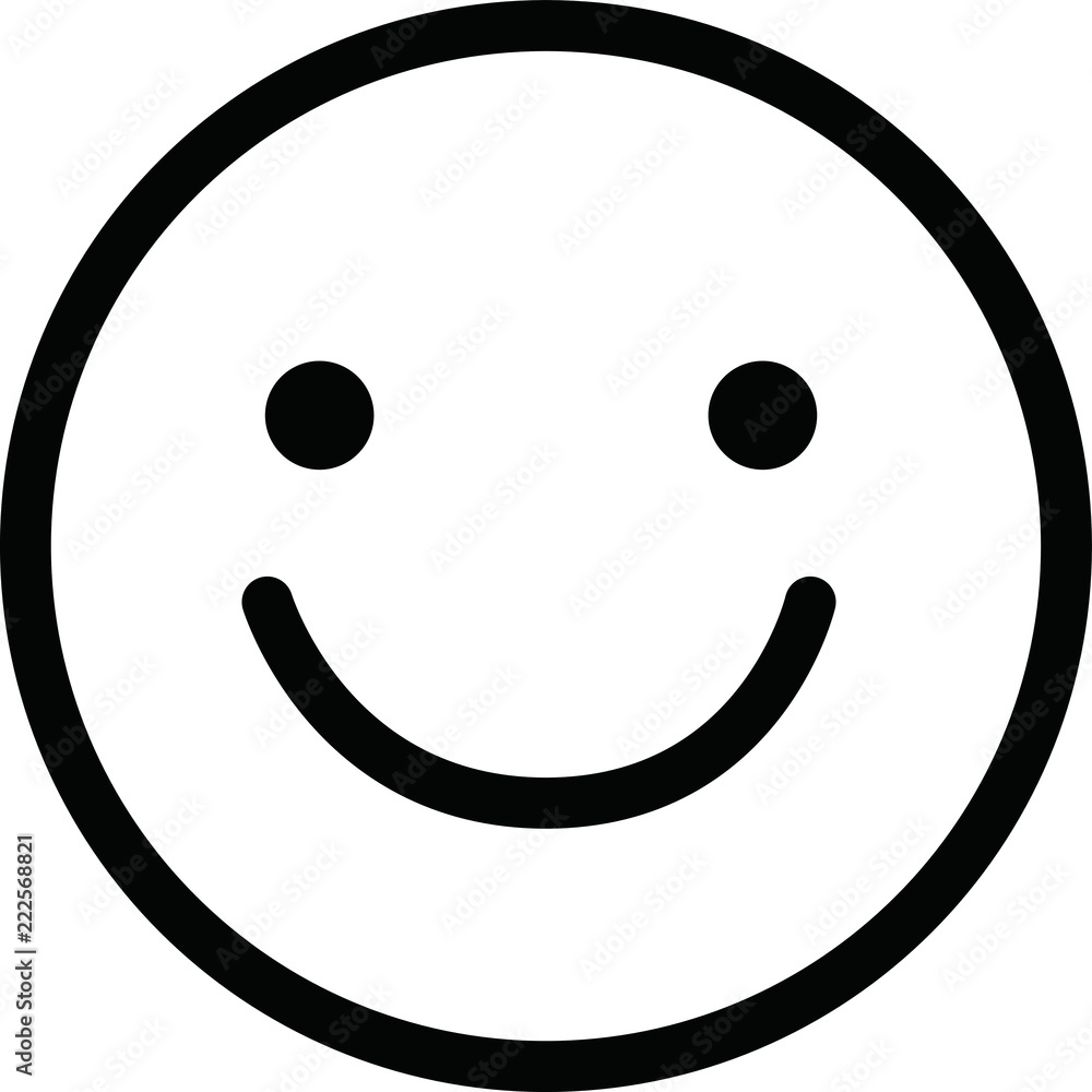 Line drawing of emoticon icon Stock Vector | Adobe Stock