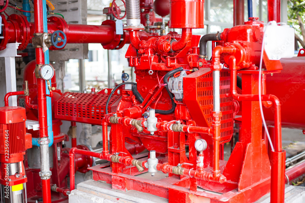 Diesel engine fire pump, Electric motor fire pump with control system ...