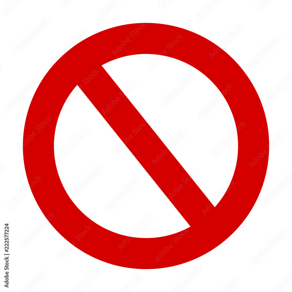 Stop sign no entry warning vector red circle icon Stock Vector | Adobe ...