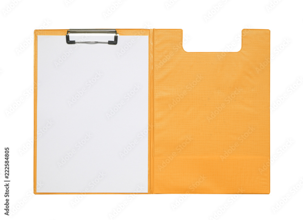 Clipboard With Yellow Paper