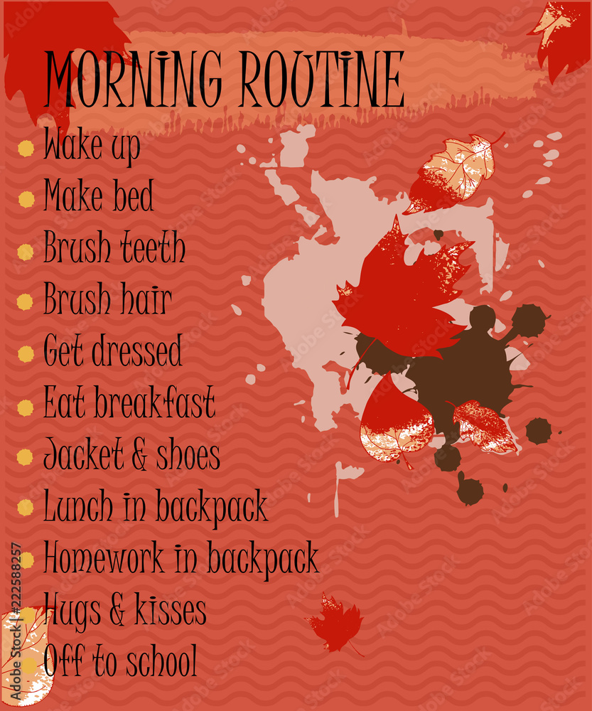 Pupil s Morning Routine Back To School Theme A Beautifully Designed pupil-s-morning-routine-back-to-school-theme-a-beautifully-designed