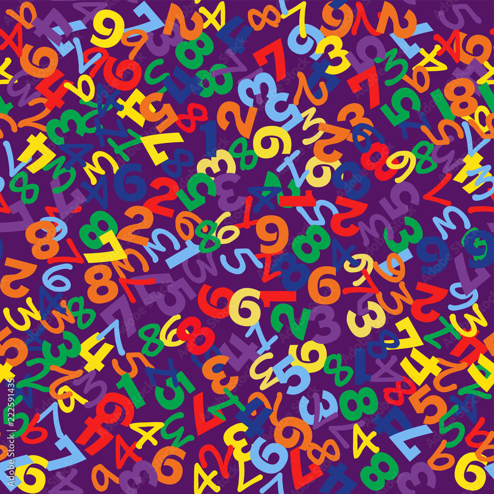 Vector background from numbers. Back to school. Seamless pattern ...