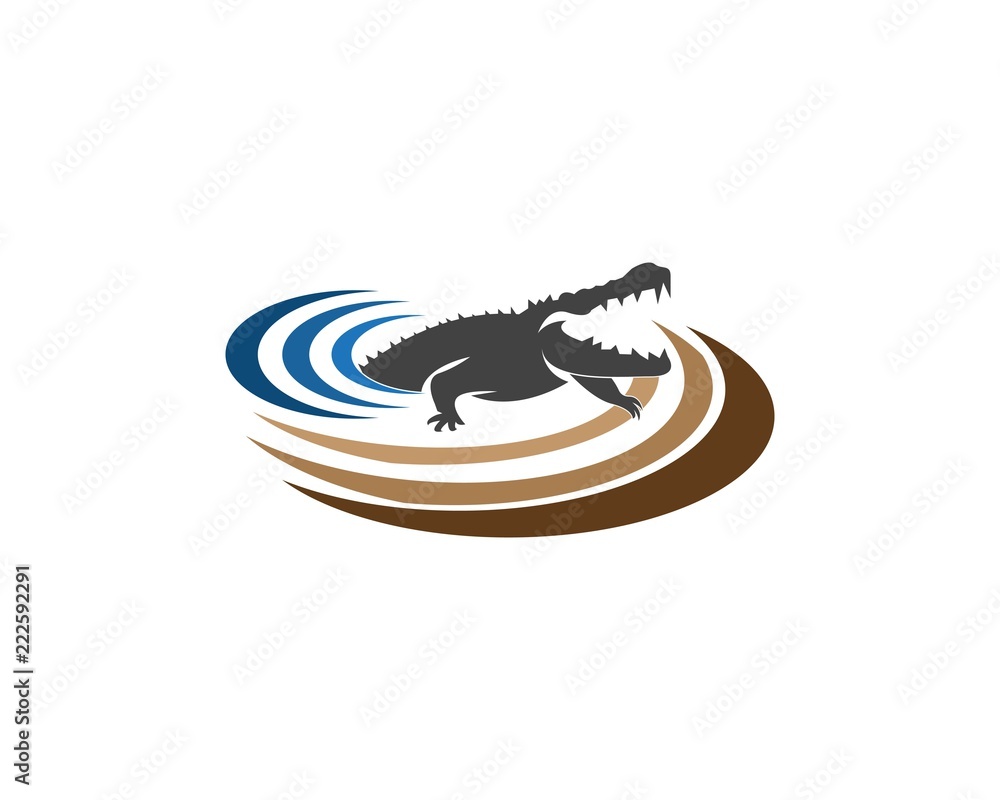 Crocodile logo design vector illustration Stock Vector | Adobe Stock