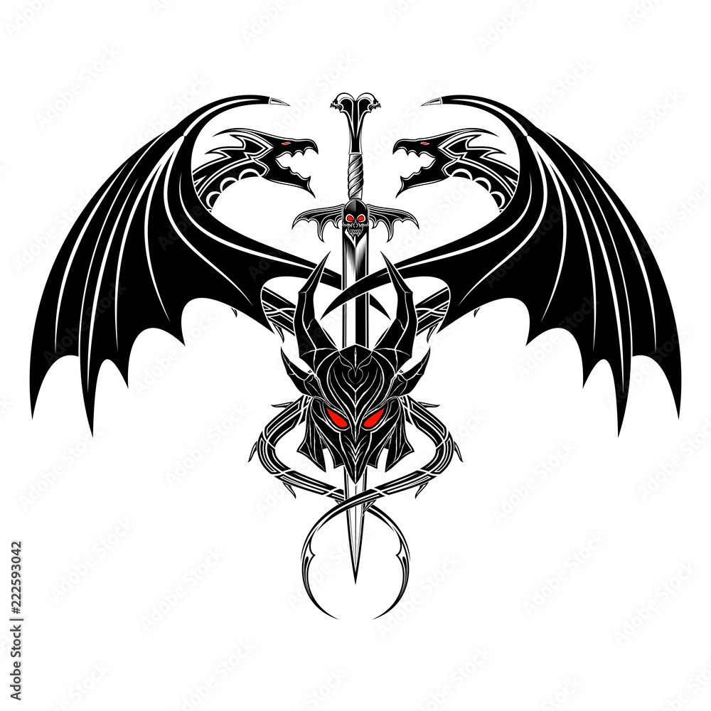 Dragon warrior 0001 Stock Vector | Adobe Stock