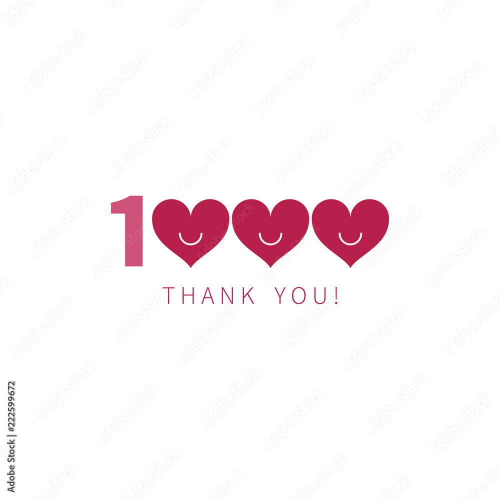 thousand thank you Stock Vector | Adobe Stock