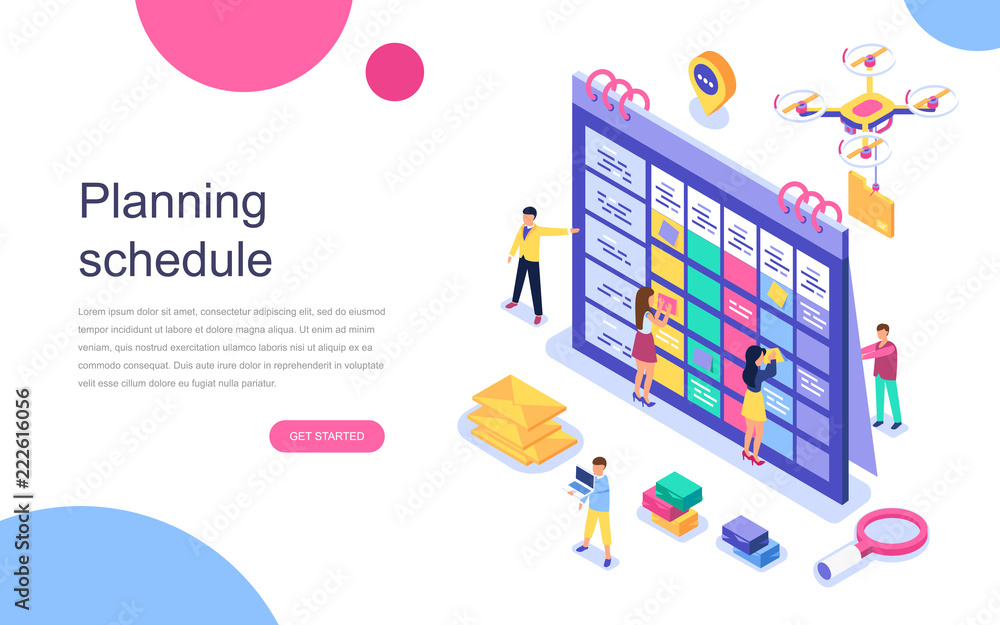 Modern flat design isometric concept of Planning Schedule for banner ...
