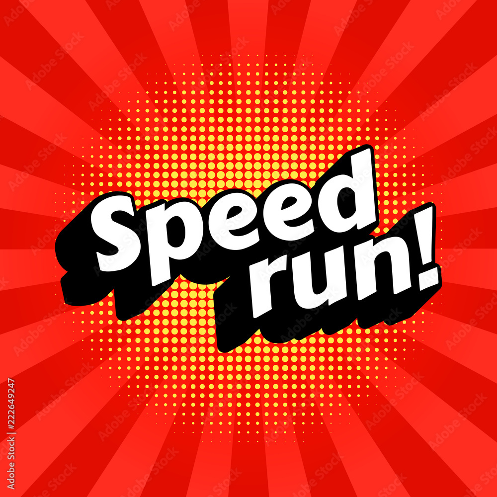 Speedrun poster image Stock Vector | Adobe Stock