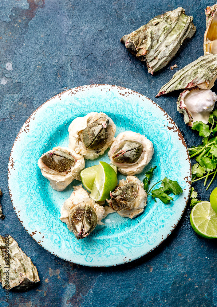 SEAFOOD PICOROCO. Prepared picoroco, Austromegabalanus psittacus, the ...