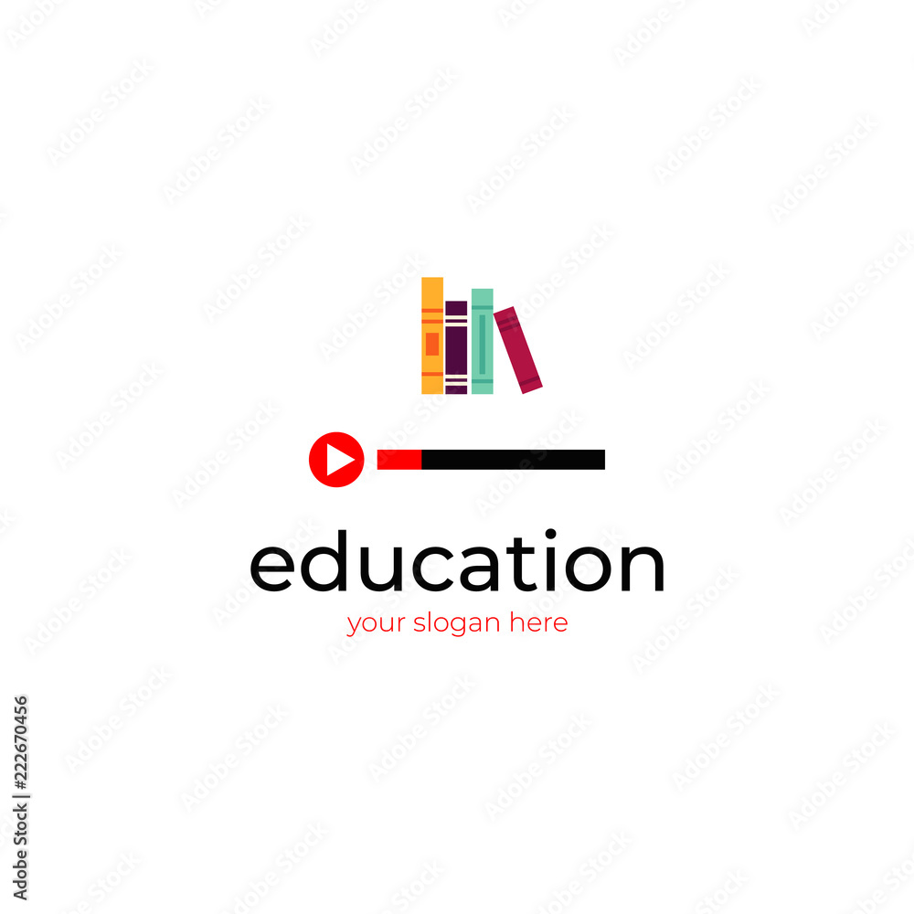 education logo template. Online courses,distance learning. Vector ...