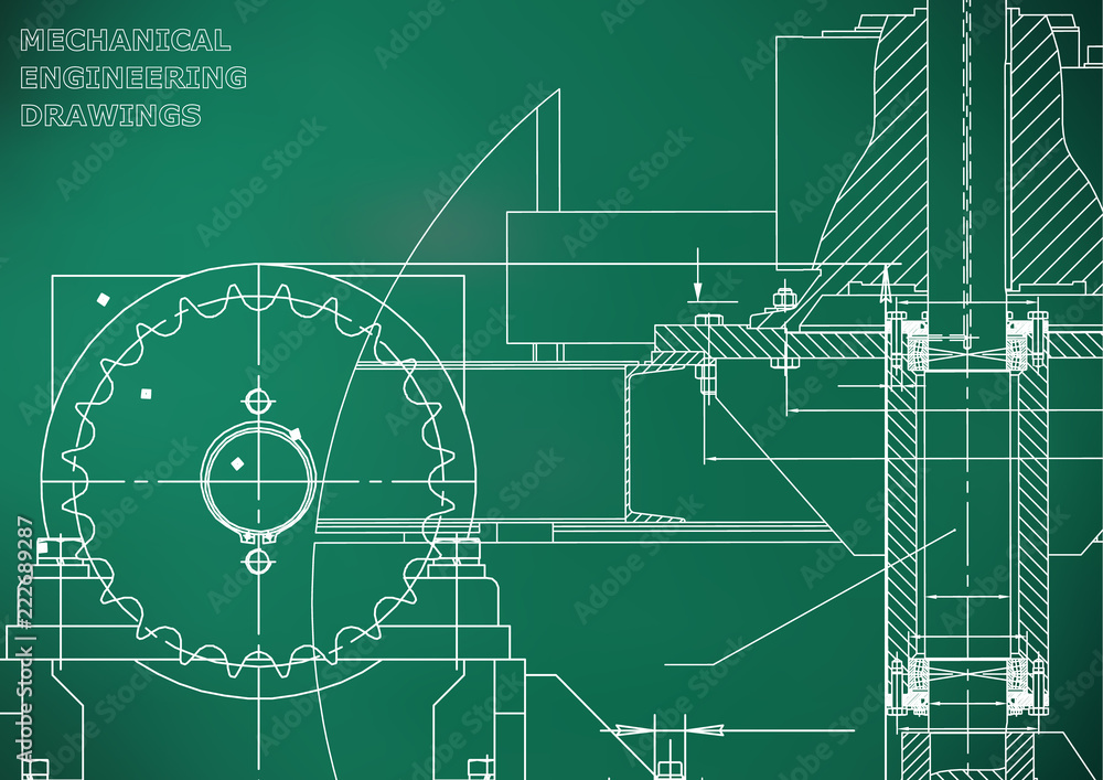 Blueprints. Engineering backgrounds. Mechanical engineering drawings ...
