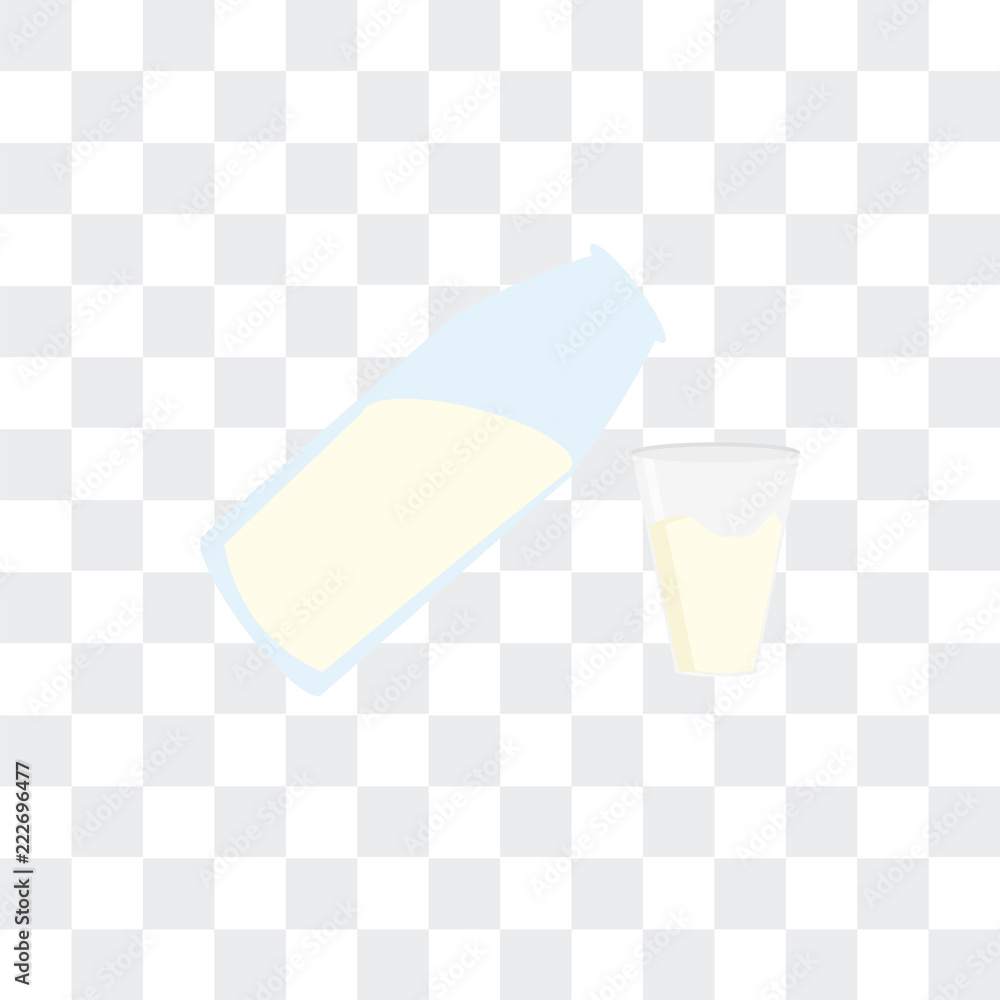 milk icon isolated on transparent background. Modern and editable milk ...
