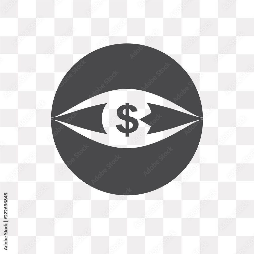 vision icon on transparent background. Modern icons vector illustration ...