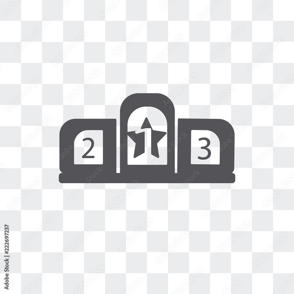 podium icon isolated on transparent background. Modern and editable ...
