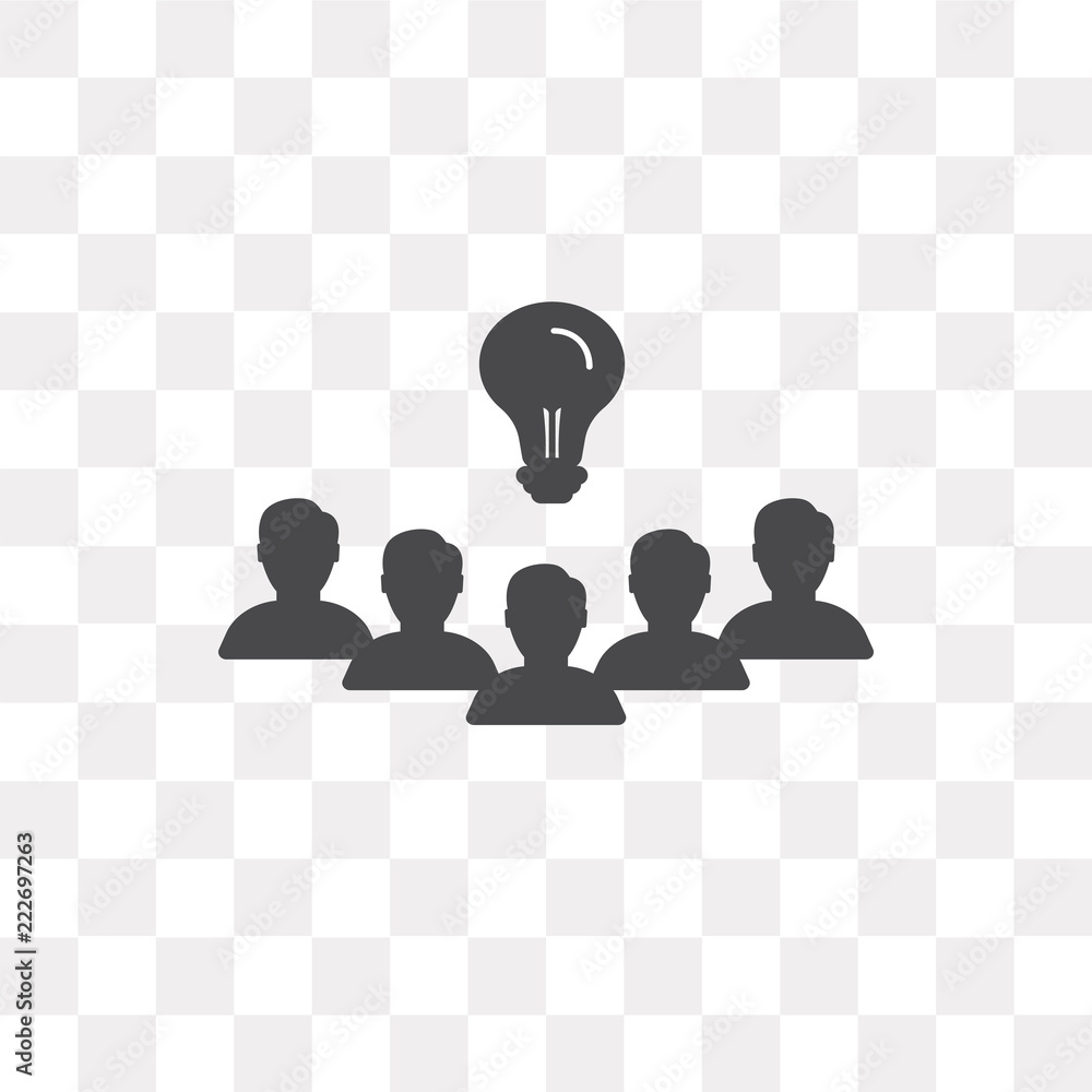 teamwork icon on transparent background. Modern icons vector ...