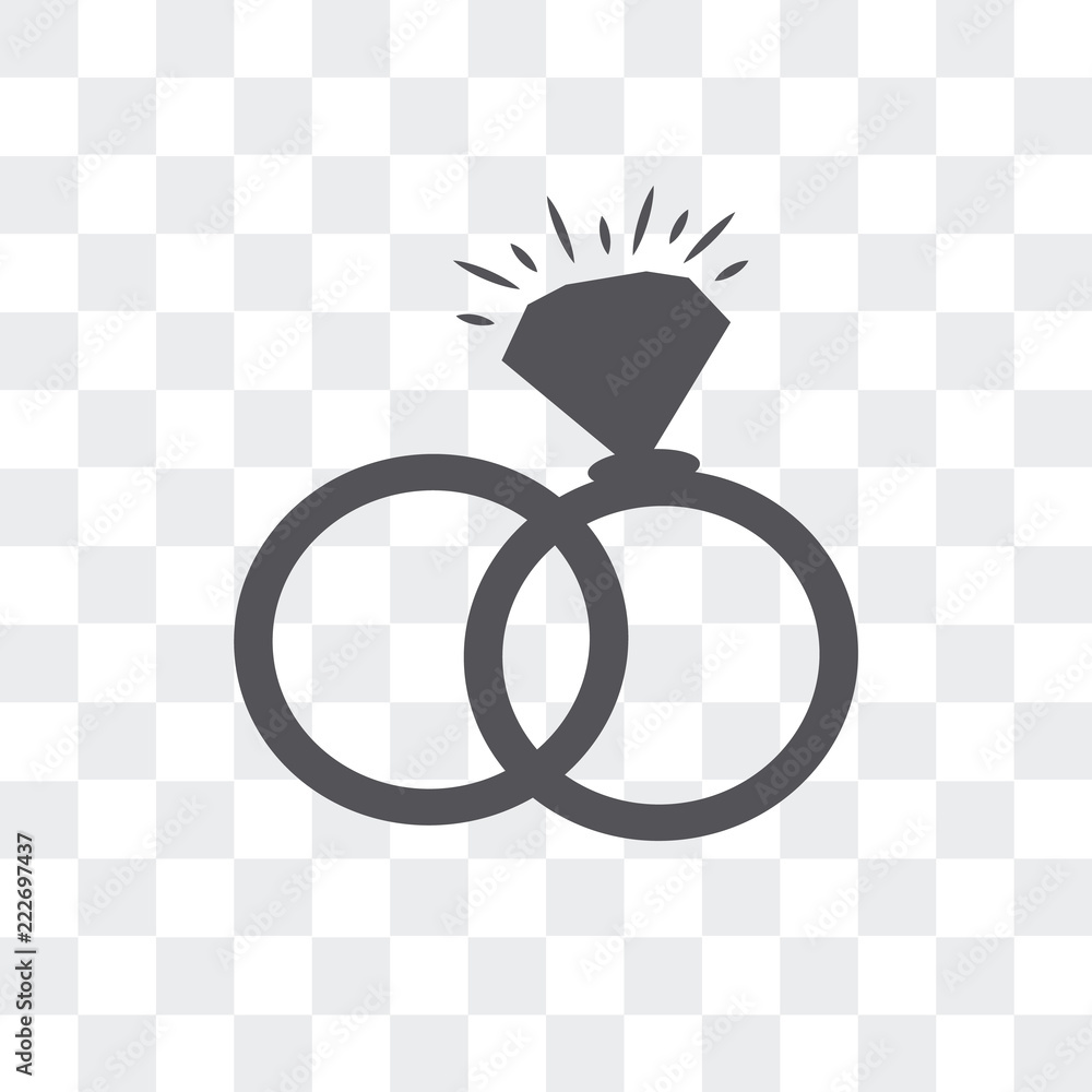 interlocking rings icon isolated on transparent background. Modern and ...