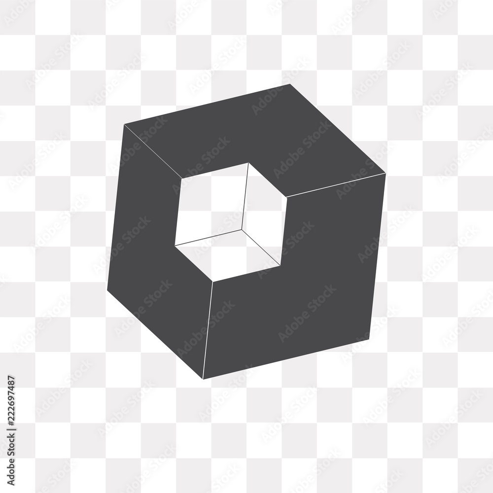 cube icon on transparent background. Modern icons vector illustration ...