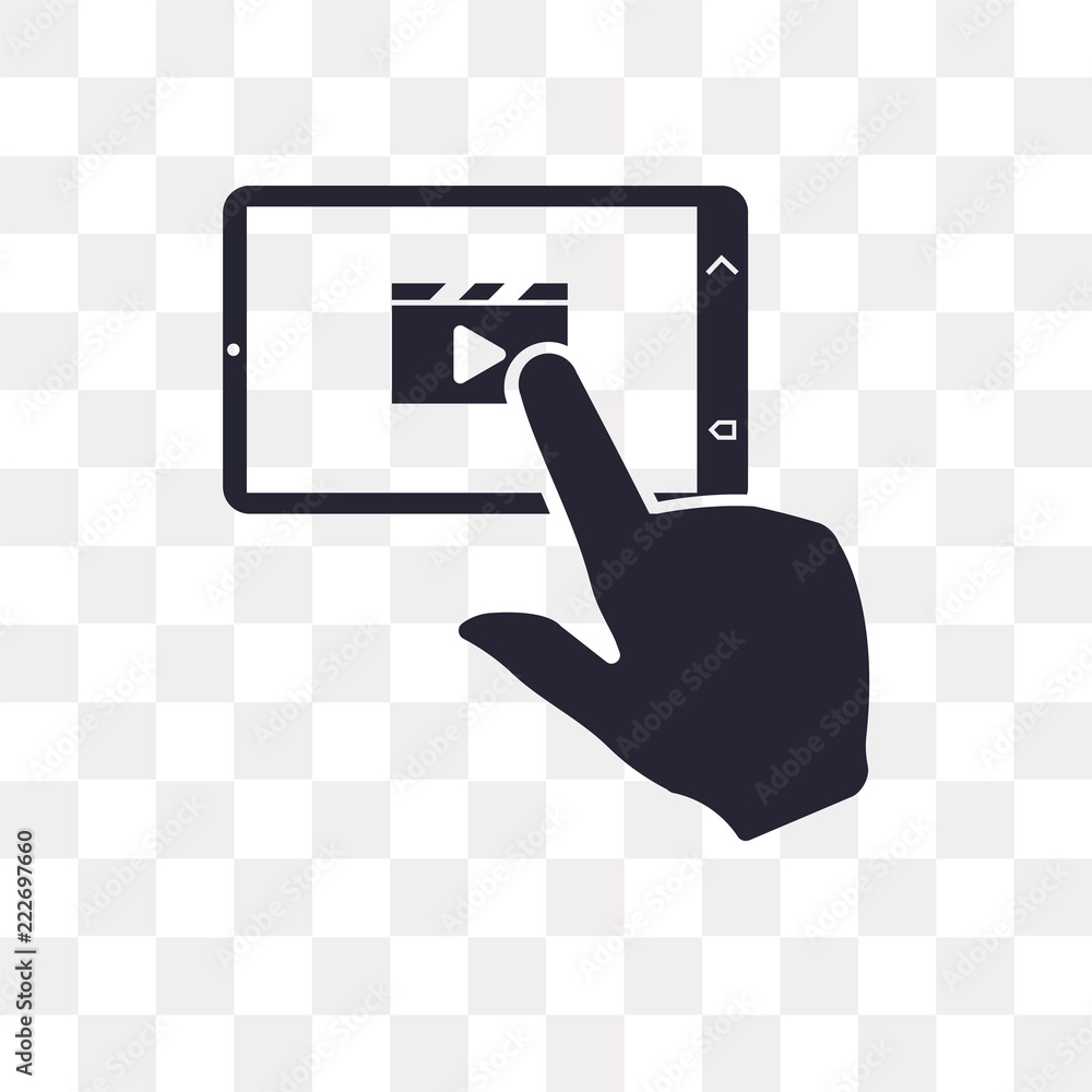 tablet icon on transparent background. Modern icons vector illustration ...