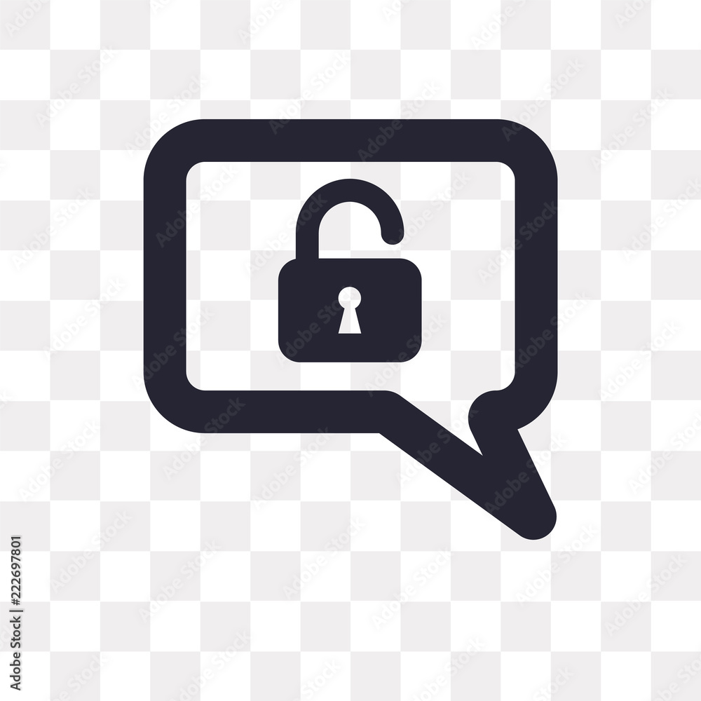 speech bubble icon on transparent background. Modern icons vector ...