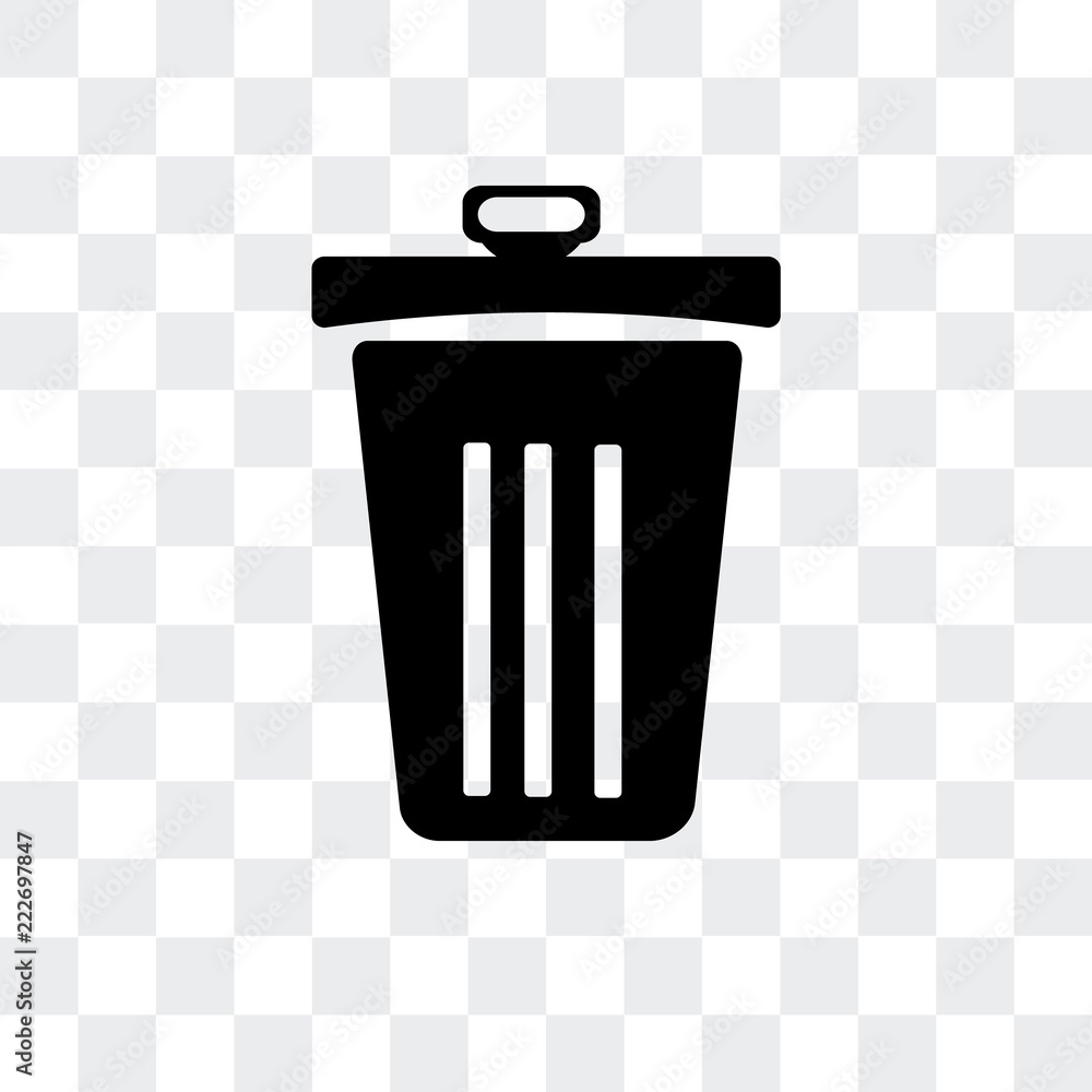 dust bin icon isolated on transparent background. Modern and editable ...