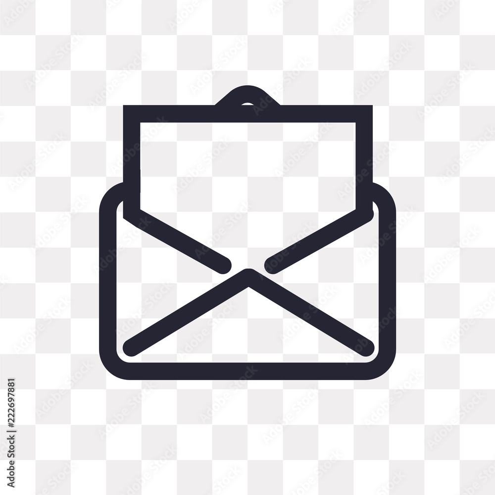 email icon on transparent background. Modern icons vector illustration ...