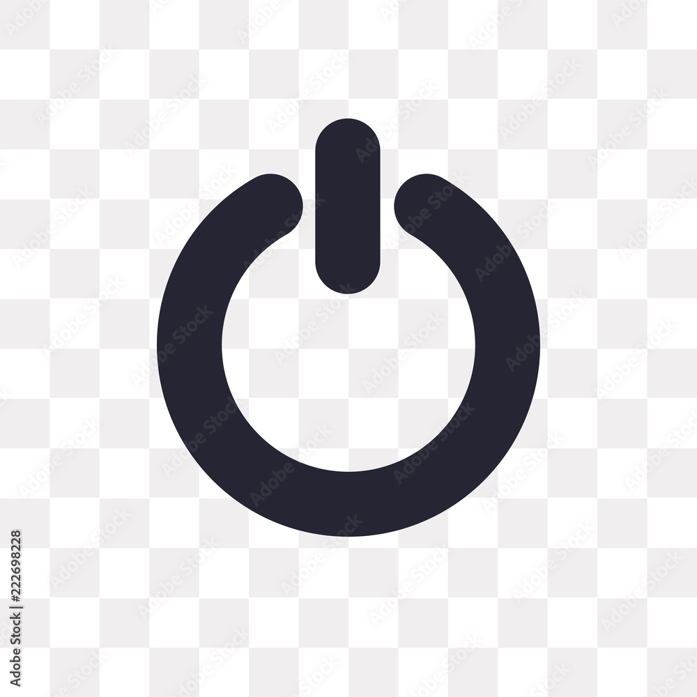 power icon on transparent background. Modern icons vector illustration ...