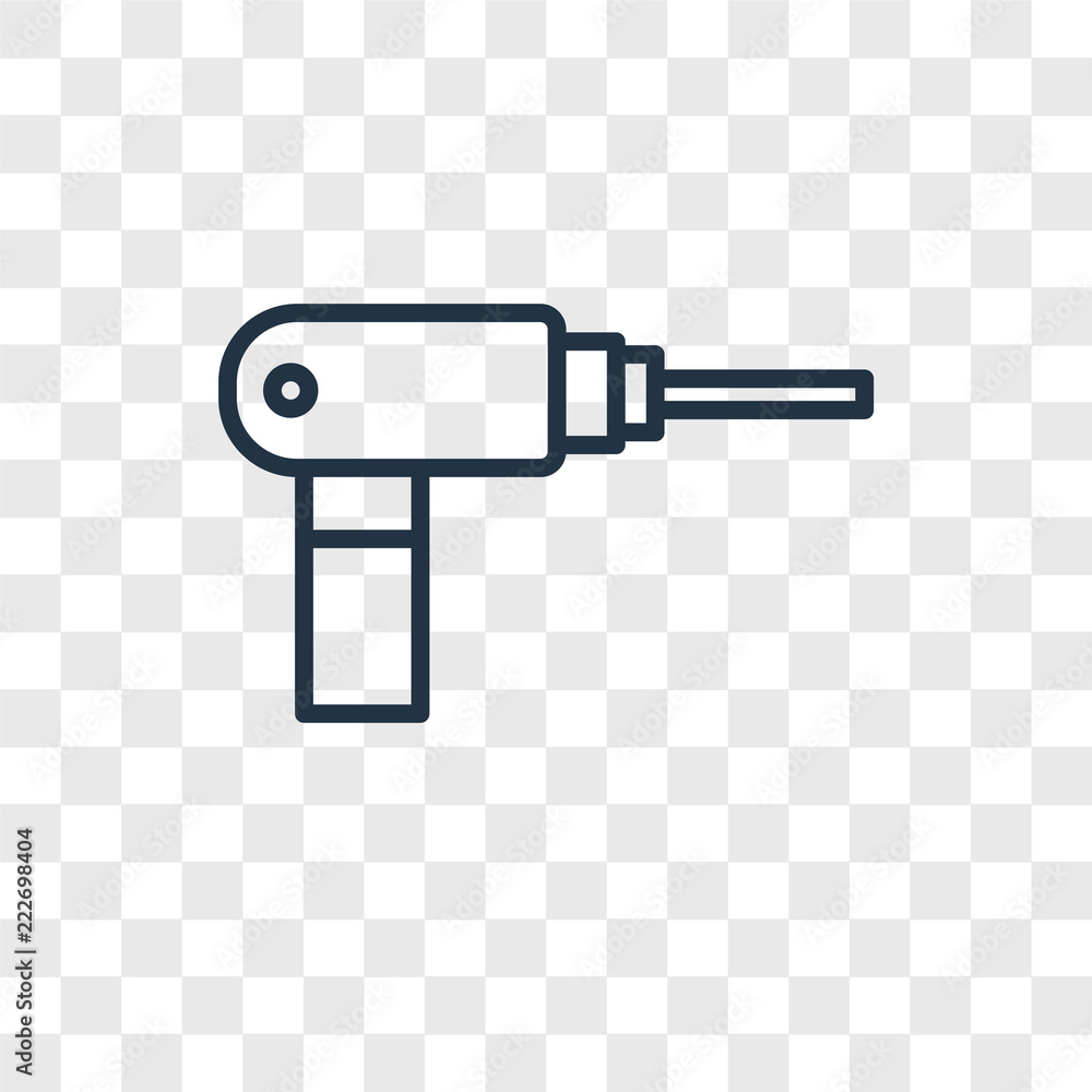 driller icons isolated on transparent background. Modern and editable driller icon. Simple icon ...