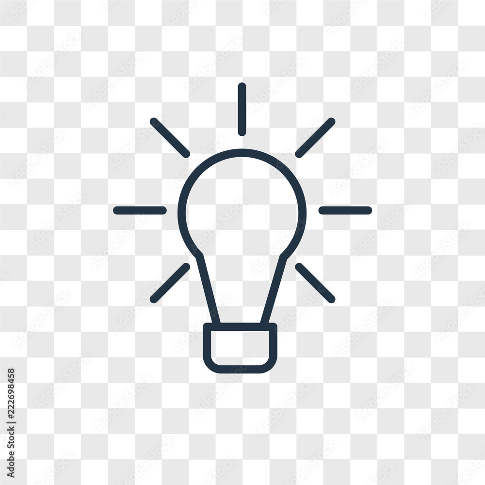 idea icons isolated on transparent background. Modern and editable idea ...