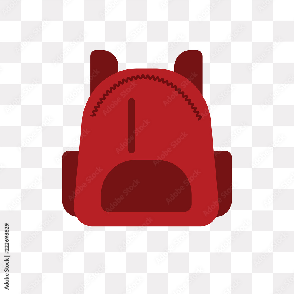 backpack icon on transparent background. Modern icons vector ...