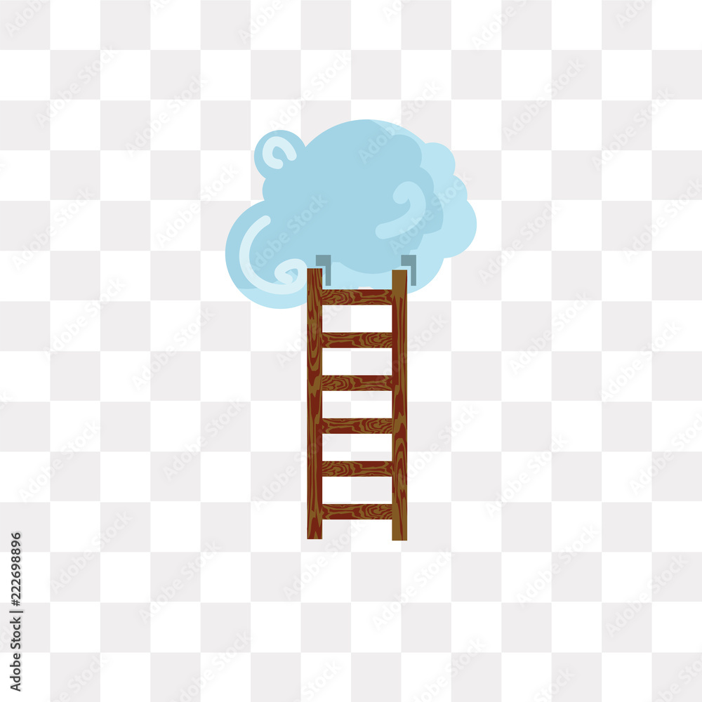 ladder icon on transparent background. Modern icons vector illustration ...