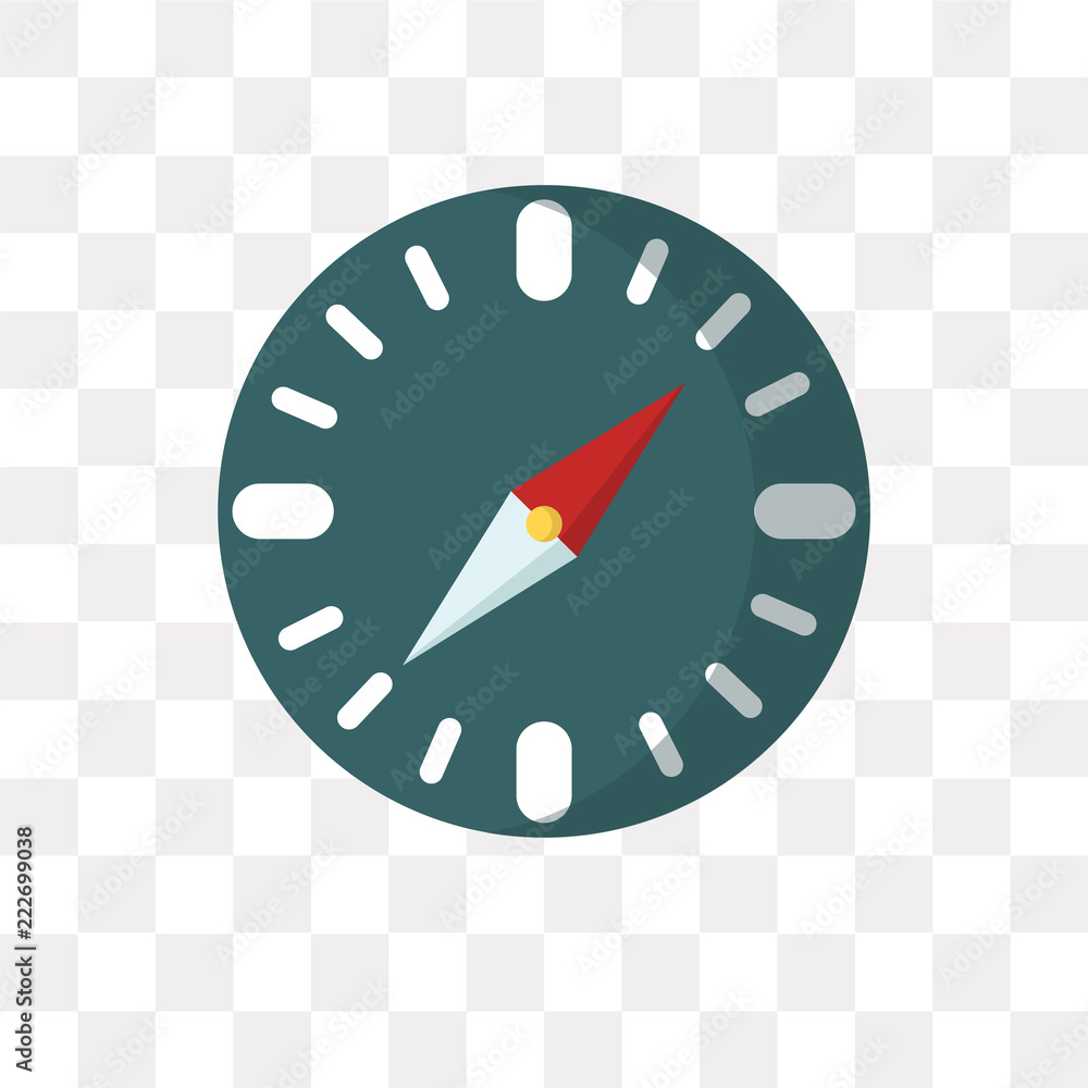 compass icon on transparent background. Modern icons vector ...