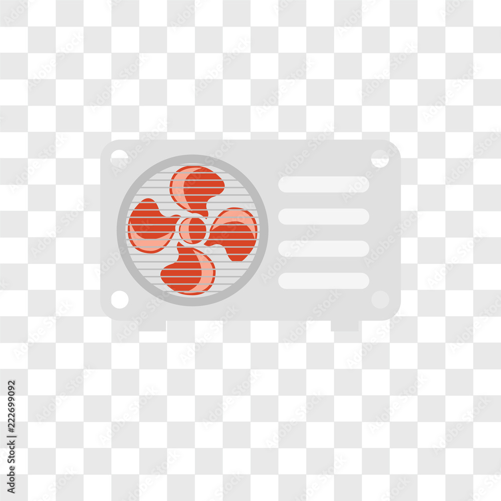 air conditioner icons isolated on transparent background. Modern and ...