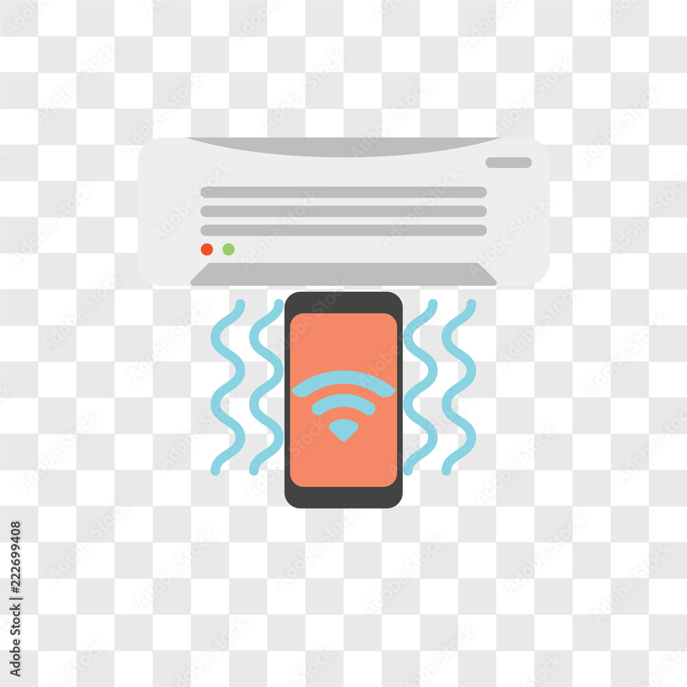 air conditioner icons isolated on transparent background. Modern and ...