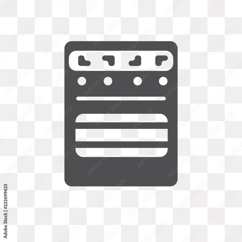 oven icon on transparent background. Modern icons vector illustration ...