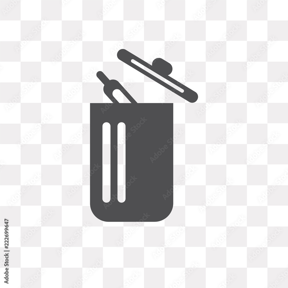 trash icon on transparent background. Modern icons vector illustration ...