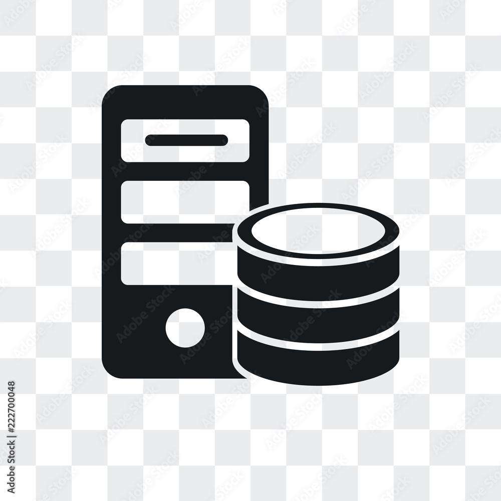 server icon isolated on transparent background. Modern and editable ...