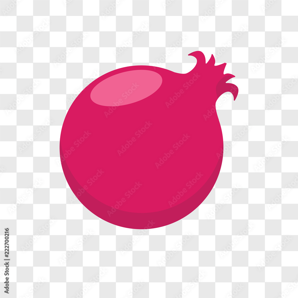 pomegranate icons isolated on transparent background. Modern and ...