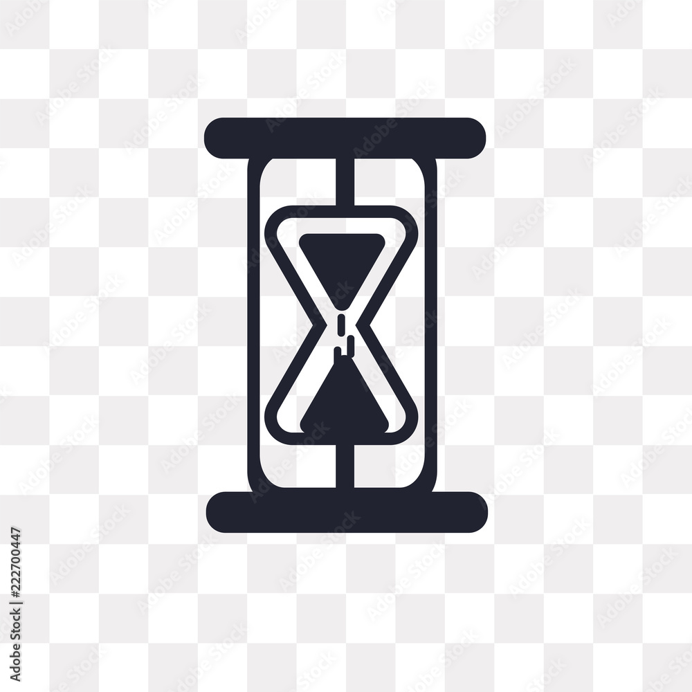 hourglass icon on transparent background. Modern icons vector ...